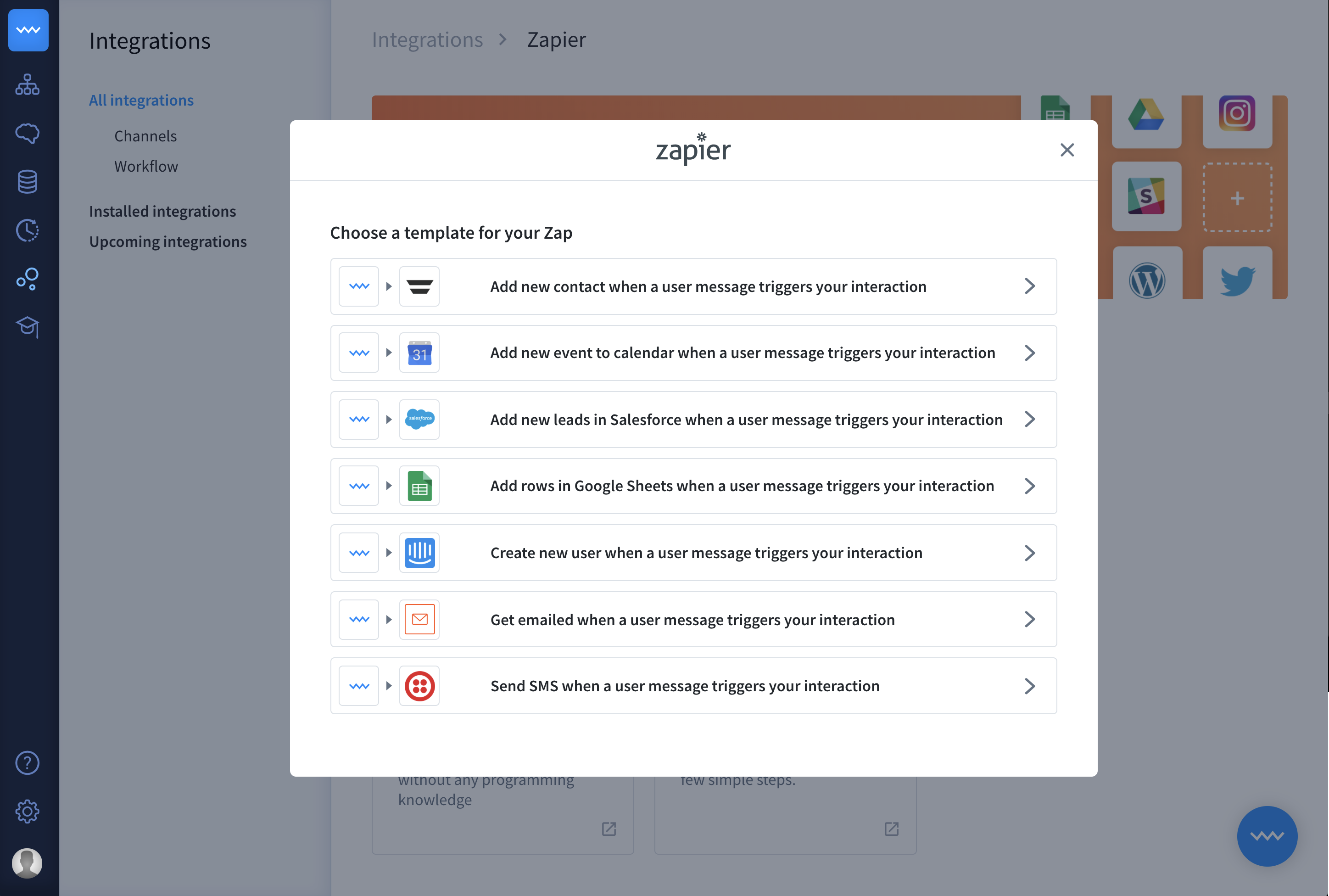Automate your chatbot with Zapier